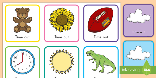 Time Out Cards - special education, behavior, time out, cards