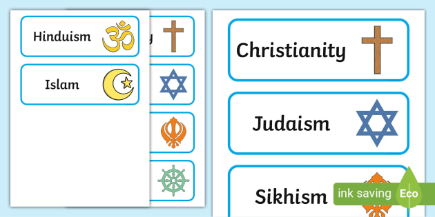 Religion Word Cards (teacher made)
