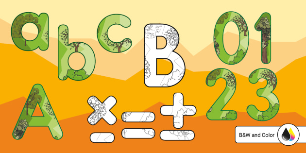 National Parks Week Bulletin Board Letters and Numbers Pack