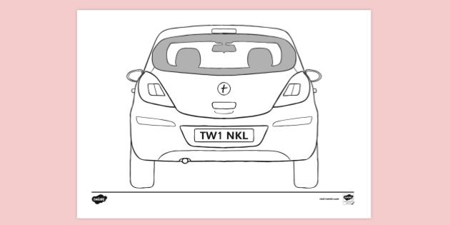 FREE! - Car Back Colouring | Colouring Sheet (teacher made)
