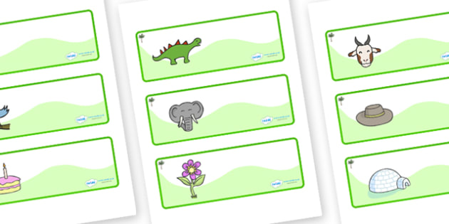 Palm Tree Themed Editable Drawer-Peg-Name Labels