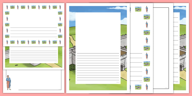 Roman Emperor Hadrian Page Border Pack - Ancient Romans Full Page Borders