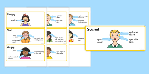 Emotions Characteristics Cards - emotions, feeling, feel