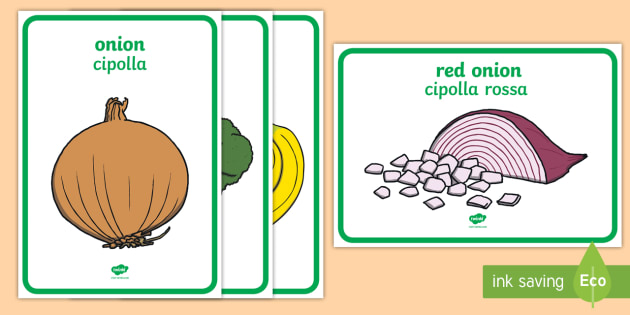 Fruit and Vegetable Display Posters English/Italian - Fruit and Vegetable