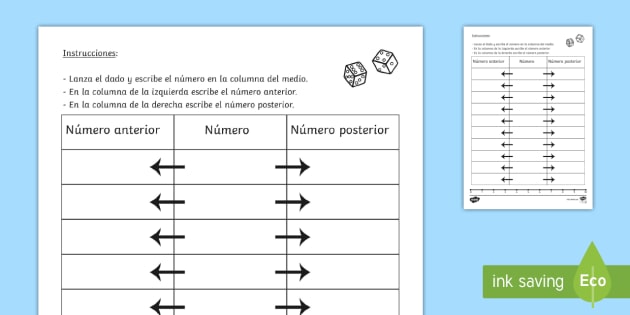 Ficha de actividad: Uno más uno menos. - Ficha de actividad