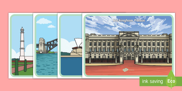 World Landmarks Group Display Posters (teacher made)
