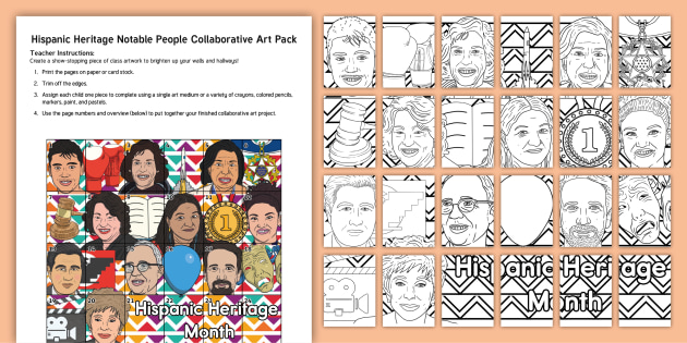Hispanic Heritage Month Art Activity | Notable People