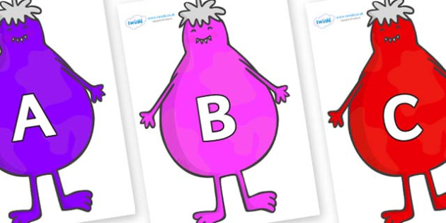 FREE! - A-Z Alphabet on Monsters - A-Z, A4, display, Alphabet frieze ...