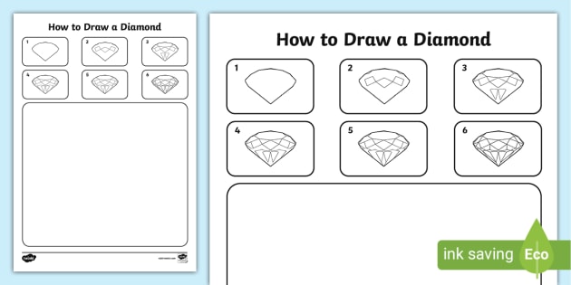 FREE! - How to Draw a Diamond (teacher made)