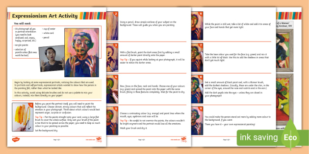 KS2 Expressionism Art Activity (teacher made)