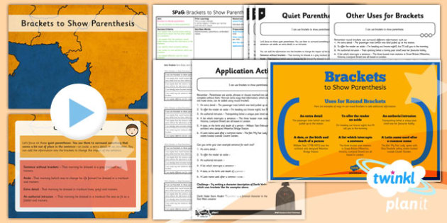 Using Brackets Lesson Plan - Year 5 English