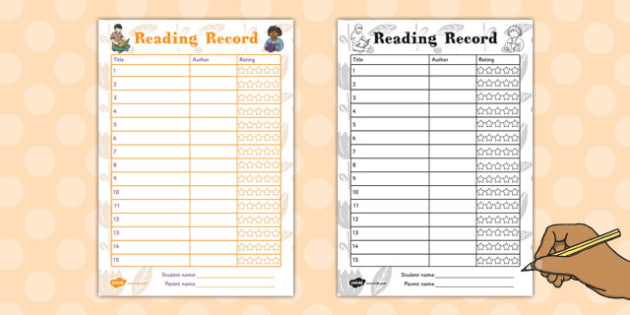 Reading Record (teacher made)