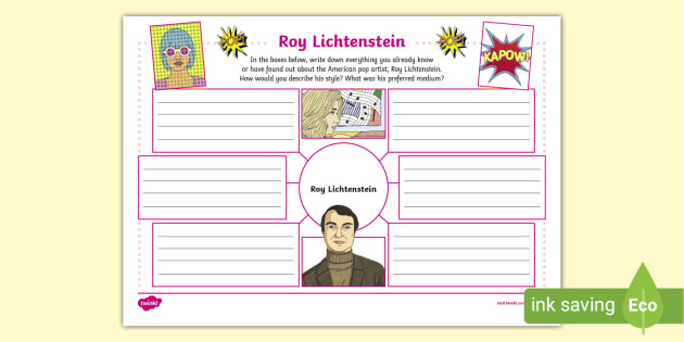 * NEW * Roy Lichtenstein Mind Map,Roy Lichtenstein