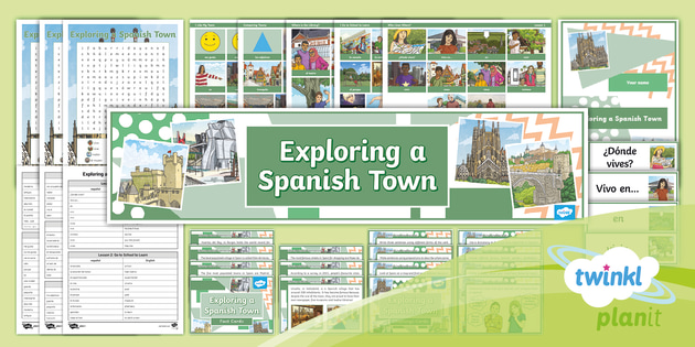 👉 Planit Year 6 Spanish Display: Exploring a Spanish Town