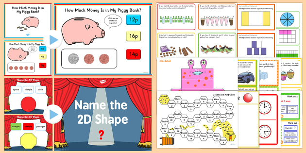 Year 2 Educational Games Interactive Maths Resource Pack