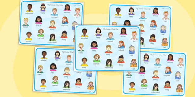 My Emotions Word Mat - emotions, ourselves, feelings, key words