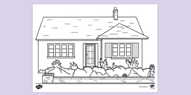 My House Colouring Sheet | Colouring Sheets