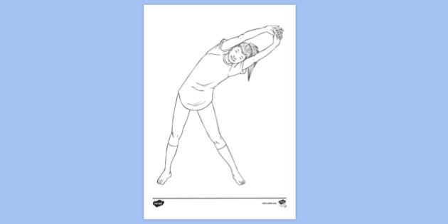 FREE! - I'm Stretching Colouring Sheet | Colouring Sheets