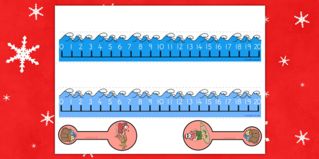 FREE! - Surfing Santa Number Line (teacher made)