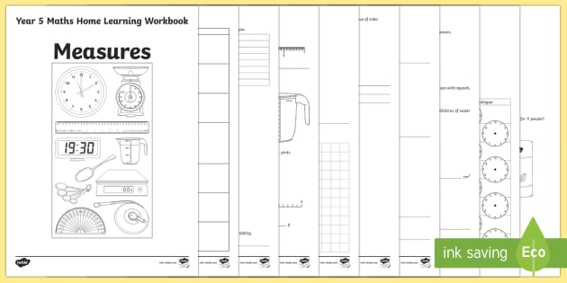 Learning from Home Maths Workbook Year 5 Measures