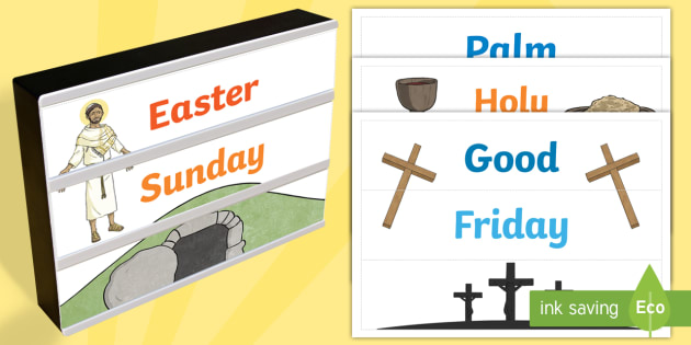 Holy Week Light Box Inserts Display Pack