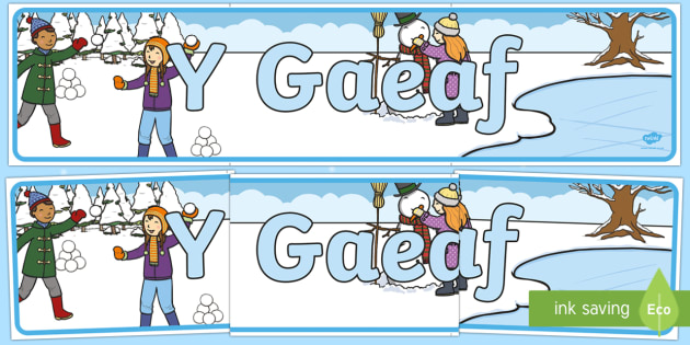 Winter Display Banner Welsh (teacher made)