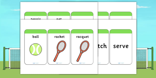 Wimbledon Themed Flash Cards (teacher made)