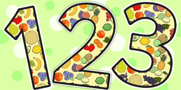 Fruit Themed A4 Display Numbers (Teacher-Made)