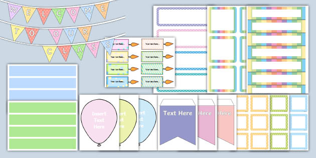 Pastel Themed Display Pack - Classroom Display