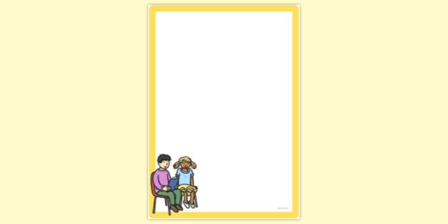 FREE! - Children with Clipboard Page Border (Teacher-Made)