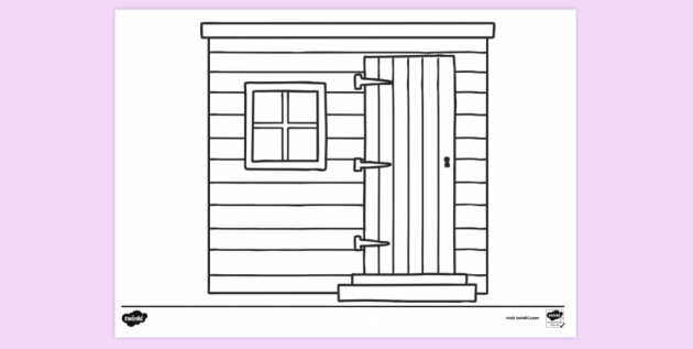 Shed Colouring Page | Colouring Sheets