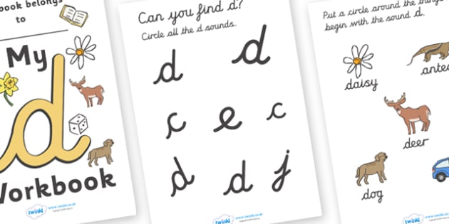 My 'd' Workbook (cursive)