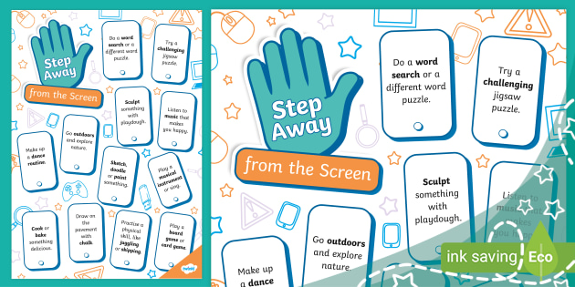 Step Away from the Screen Poster (Ages 5 - 7) (teacher made)