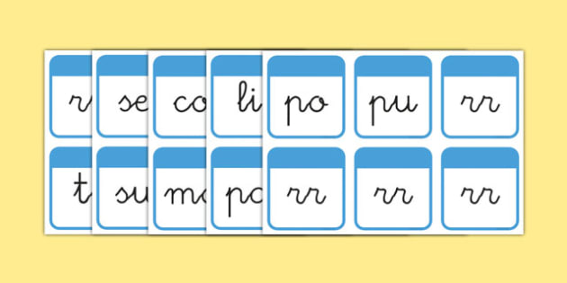 El tiempo y las estaciones del año Tarjetas de sílabas-Spanish