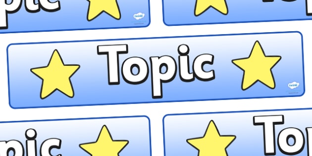 FREE! - 👉 Topic Display Banner (Teacher-Made)