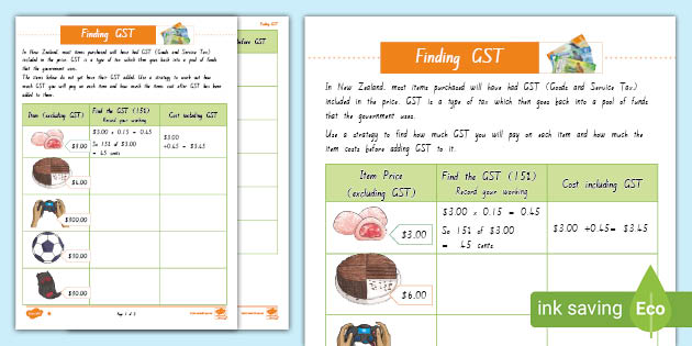 Finding GST (Teacher-Made)