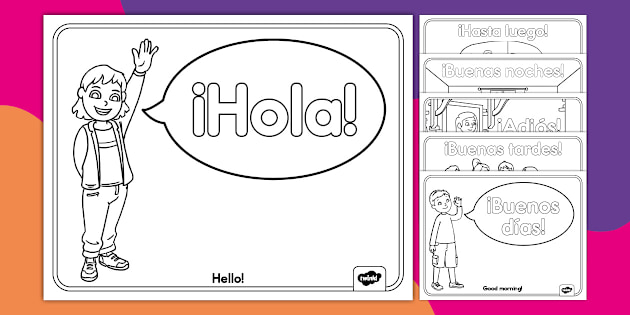 spanish to english coloring pages printable