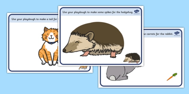 Nocturnal Animals Playdough Mats