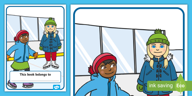 FREE! - Ice Skating Themed Book Cover (teacher made)