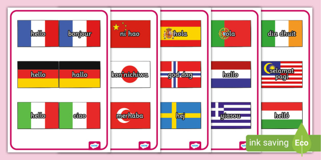 Saying Hello In Different Languages Worksheet