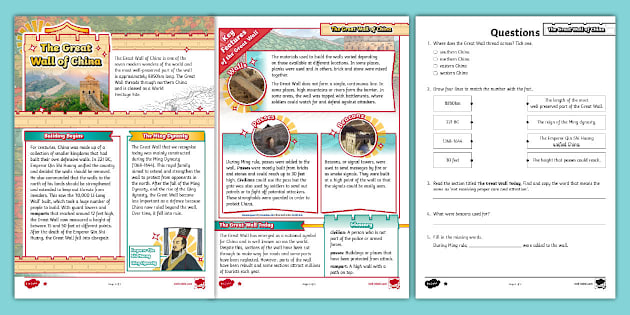 Great Wall Of China History • Twinkl.ca