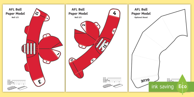 AFL Ball Display Paper Craft - F-2, AFL Teams, Footy Teams, Football Teams