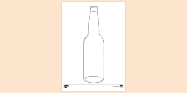 Glass Bottle Colouring Sheet (teacher made)