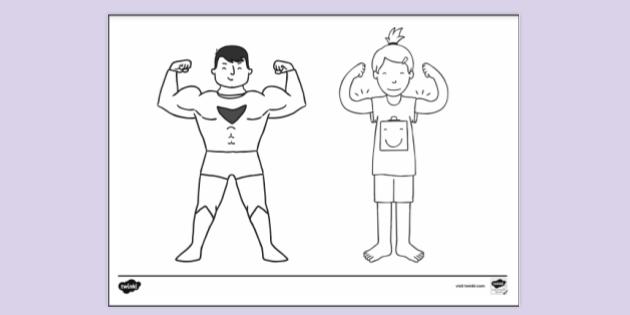 FREE! - Strong People Colouring Page - Colouring Activity
