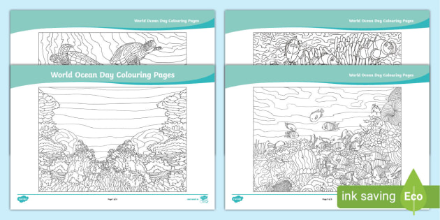 World Oceans Day Colouring Pages Junior/Senior Infants