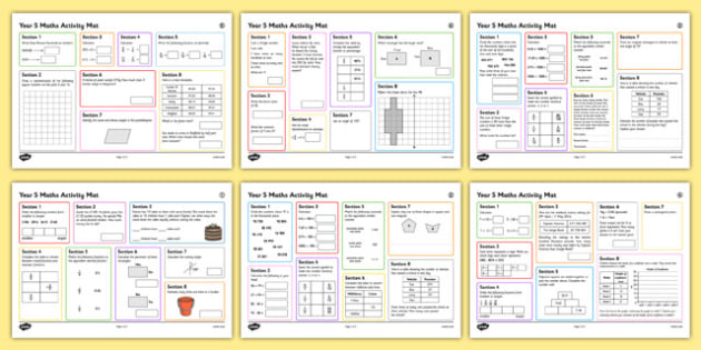 Year 5 Summer 2 Maths Activity Mats (teacher made)