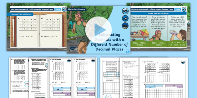 👉 Support White Rose Y5 Subtracting Decimals with Different DP
