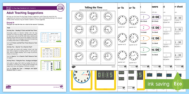 Pre-Key Stage Standards Maths Standard 6 Strand H Resource Pack