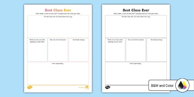 Best Class Ever Activity (teacher made)