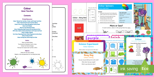 Colour Quiet Time Box (teacher made)